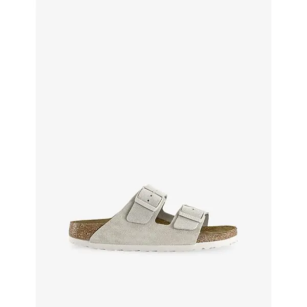 BIRKENSTOCK Arizona Two-strap Suede Sandals - Oyster Suede