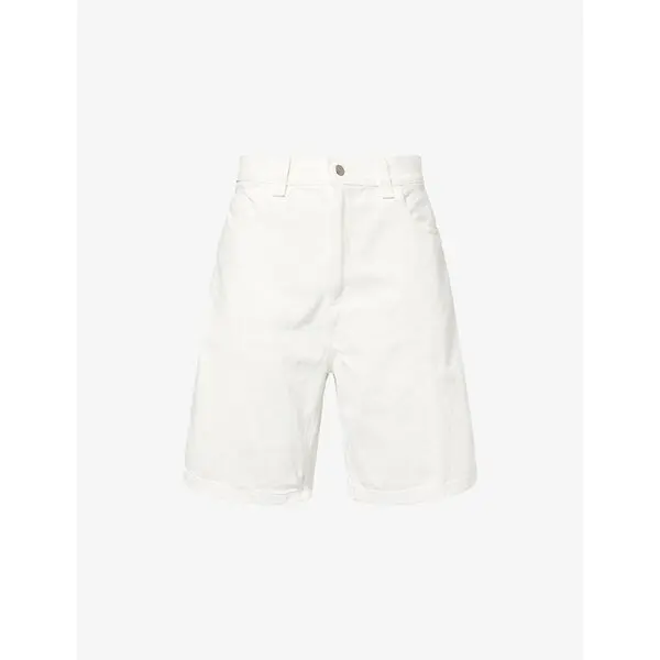 Carhartt Work In Progress Brandon Brand-patch Denim Shorts - White