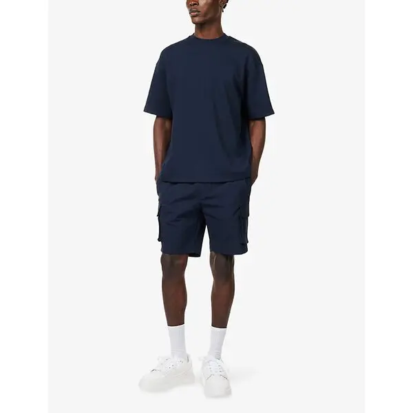 ARNE Everyday Luxe Cotton-blend T-shirt - Navy