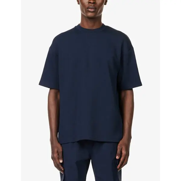 ARNE Everyday Luxe Cotton-blend T-shirt - Navy