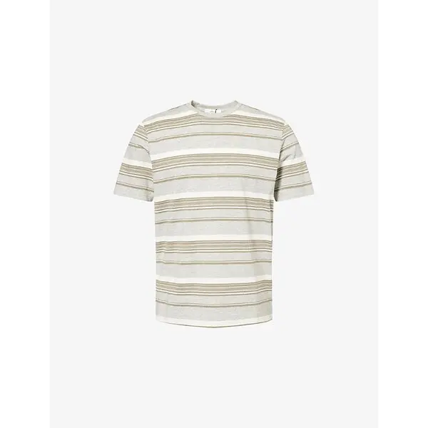 ARNE Nova Striped Cotton-jersey T-shirt Xxl - Marl Grey