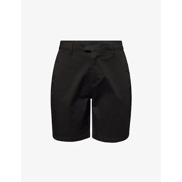 ARNE Tailored Chino Cotton-blend Shorts - Black