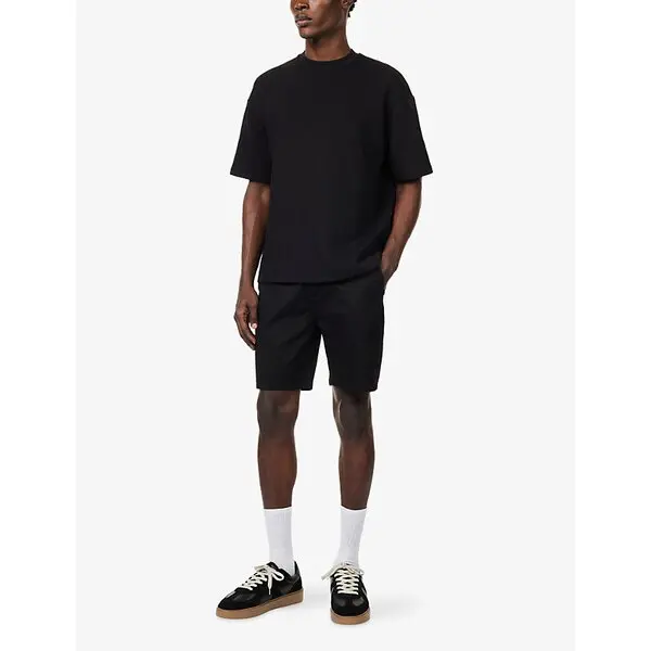 ARNE Tailored Chino Cotton-blend Shorts - Black