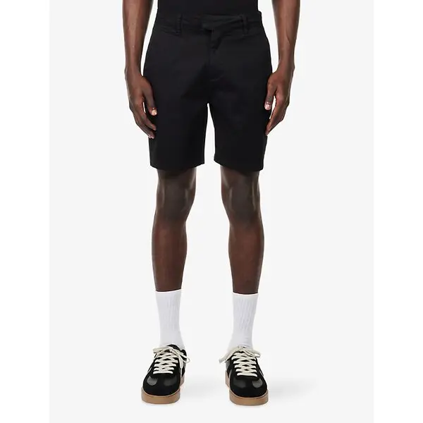 ARNE Tailored Chino Cotton-blend Shorts - Black
