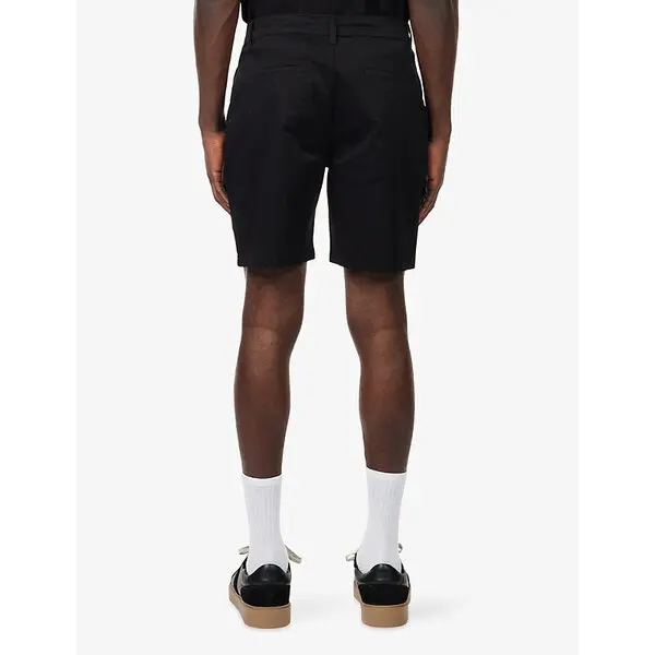 ARNE Tailored Chino Cotton-blend Shorts - Black