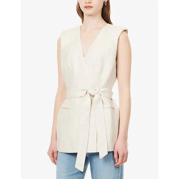 Good American Belted Woven Vest