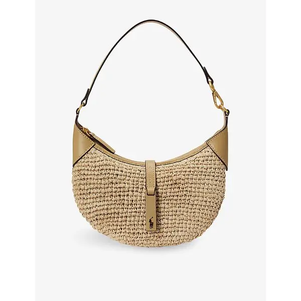Polo Ralph Lauren Polo Id Mini Raffia Shoulder Bag - Natural Cashmere