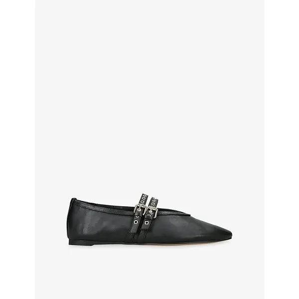Steve Madden Lydia Leather Ballet Flats - Black