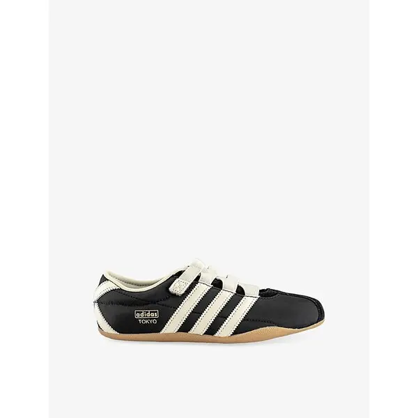 Adidas Tokyo Leather Mary Jane Trainers - Black Cream White Gold M