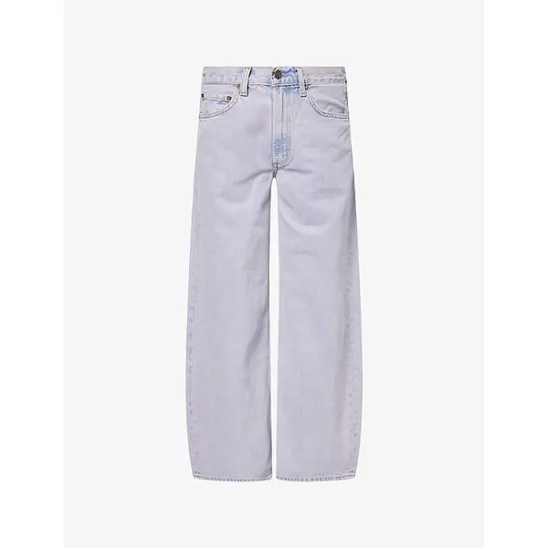 AGOLDE Cropped Curve-leg Stretch-denim Jeans - Aura (md Lavender)
