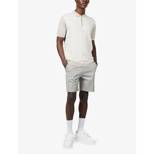 ARNE Tailored Cotton-blend Chino Shorts - Stone
