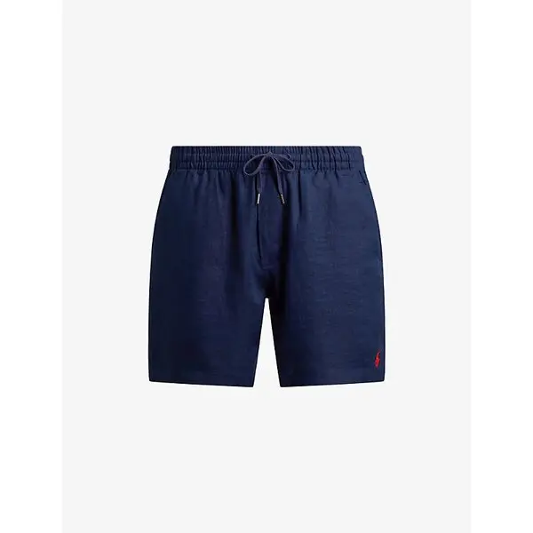 Polo Ralph Lauren Logo-embroidered Linen Shorts - Newport Navy