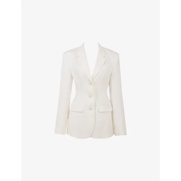 House Of Cb Luella Tailored Stretch-woven Blazer - Ivory