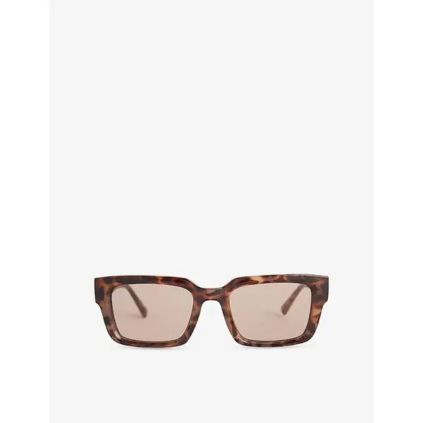 MESSYWEEKEND Louie Rectangle-frame Sunglasses - Egyptian Tortoise Brown