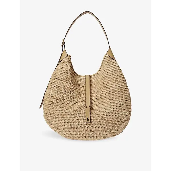 Polo Ralph Lauren Polo Id Small Raffia Shoulder Bag - Natural Cashmere