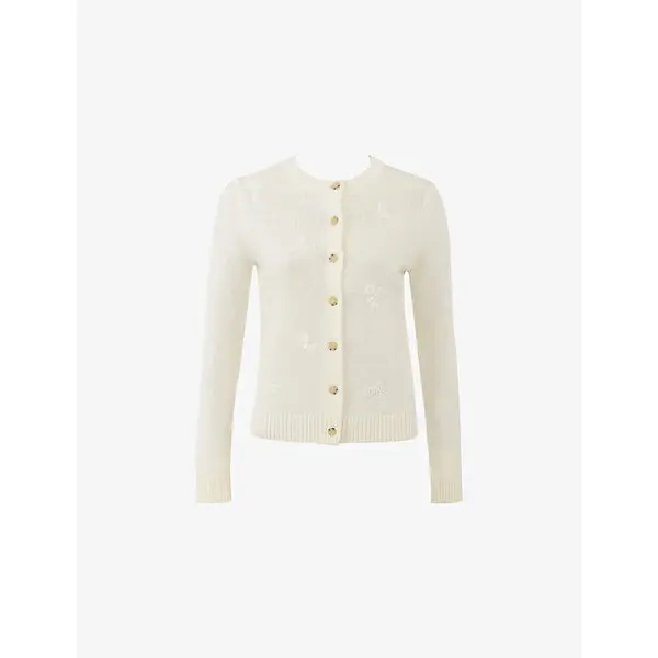 House Of Cb Wool And Cashmere Cardigan - Ivory
