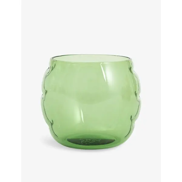 HOME STUDYO Bob Orchid Glass Vase - Emerald