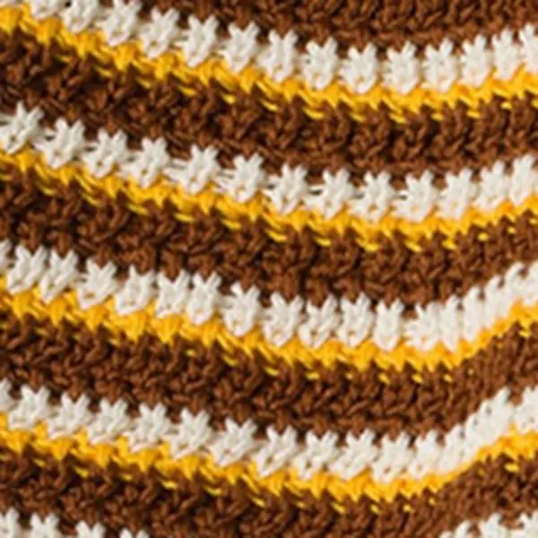 Miu Miu Crochet Stripe Hat - Brown