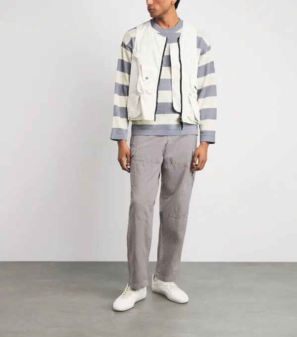 Stone Island Cotton-canvas All-weather Ghost Trousers - Grey
