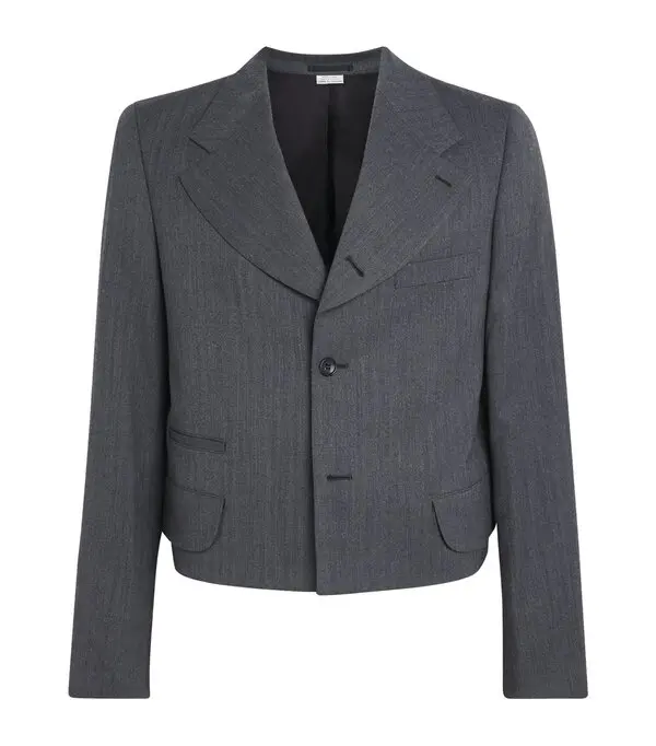 Comme Des Garçons Wool-blend Short Blazer