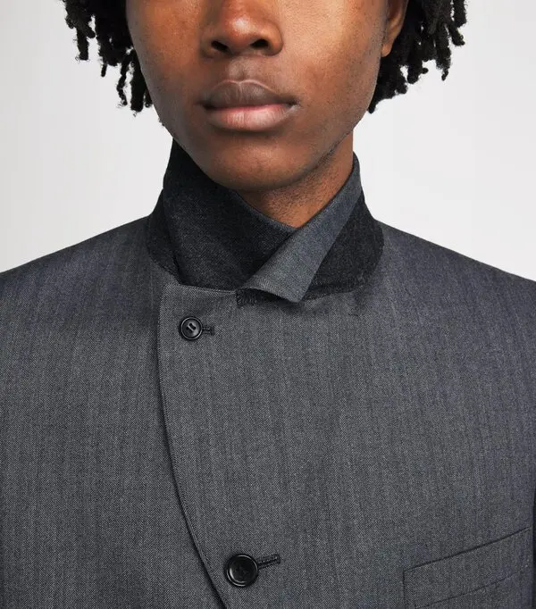 Comme Des Garçons Wool-blend Short Blazer