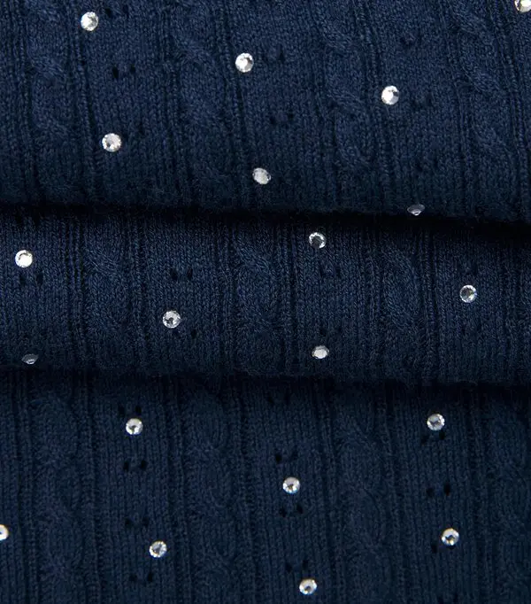 Maje Embellished Cotton-blend Sweater