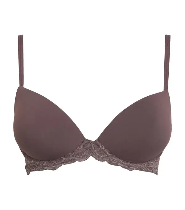 Calvin Klein Lace Sensual Stretch Lift Demi Bra - Brown
