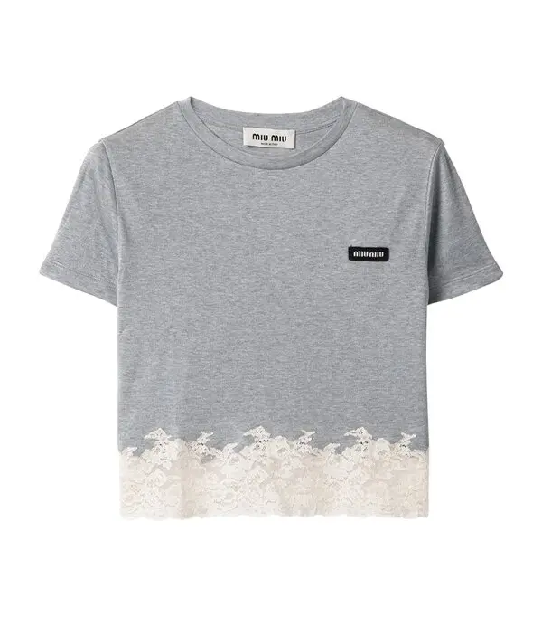Miu Miu Recycled Silk Jersey T-shirt