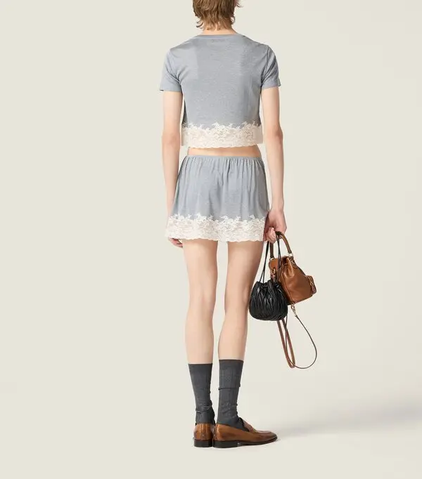 Miu Miu Recycled Silk Jersey T-shirt