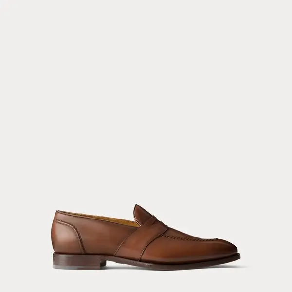 Ralph Lauren Meegan Calfskin Penny Loafer - Tan