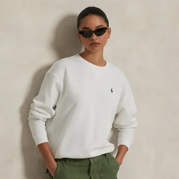 Ralph Lauren Fleece Crewneck - White