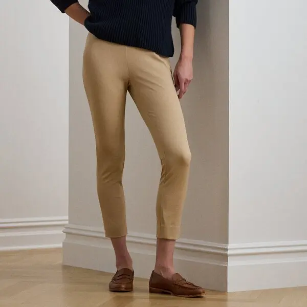 Ralph Lauren Stretch-cotton Blend Twill Skinny Pant - Birch Tan