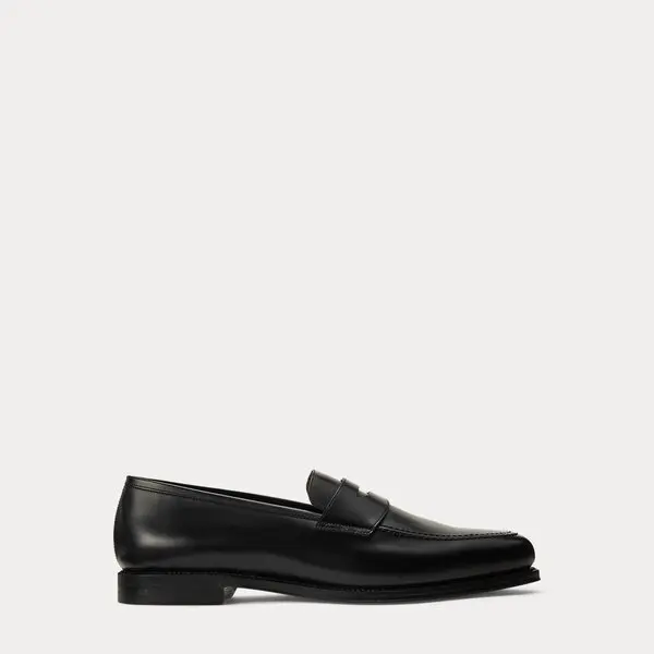 Ralph Lauren Maestra Calfskin Penny Loafer - Black