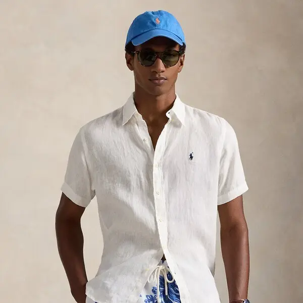 Ralph Lauren Classic Fit Linen Shirt - Ceramic White