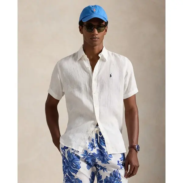 Ralph Lauren Classic Fit Linen Shirt - Ceramic White