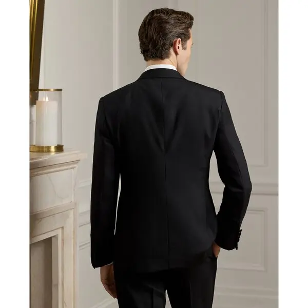 Ralph Lauren Gregory Hand-tailored Wool Peak Tuxedo - Black