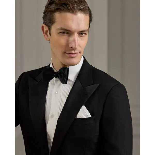 Ralph Lauren Gregory Hand-tailored Wool Peak Tuxedo - Black