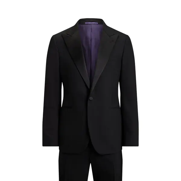 Ralph Lauren Gregory Hand-tailored Wool Peak Tuxedo - Black