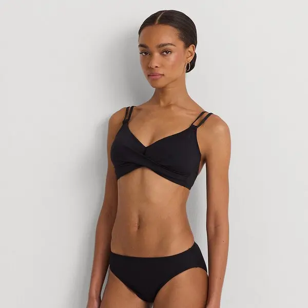Ralph Lauren Solid Hipster Bikini Bottom - Black