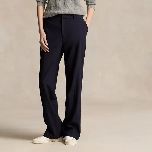 Ralph Lauren High-rise Relaxed Straight Pant - Navy