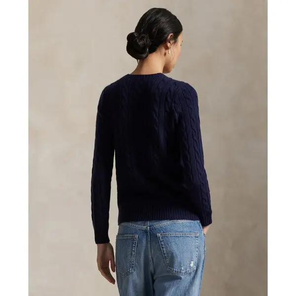 Ralph Lauren Cable-knit Wool-cashmere Crewneck Sweater - Hunter Navy