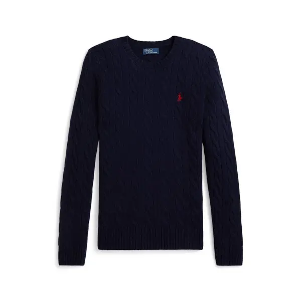 Ralph Lauren Cable-knit Wool-cashmere Crewneck Sweater - Hunter Navy