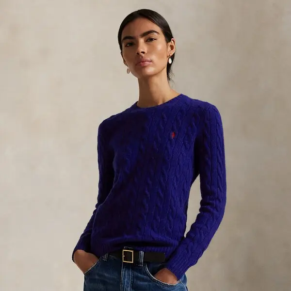 Ralph Lauren Cable-knit Wool-cashmere Sweater - Winter Night Navy