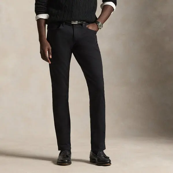 Ralph Lauren Sullivan Slim Garment-dyed Stretch Jean - Hillstone Polo Black