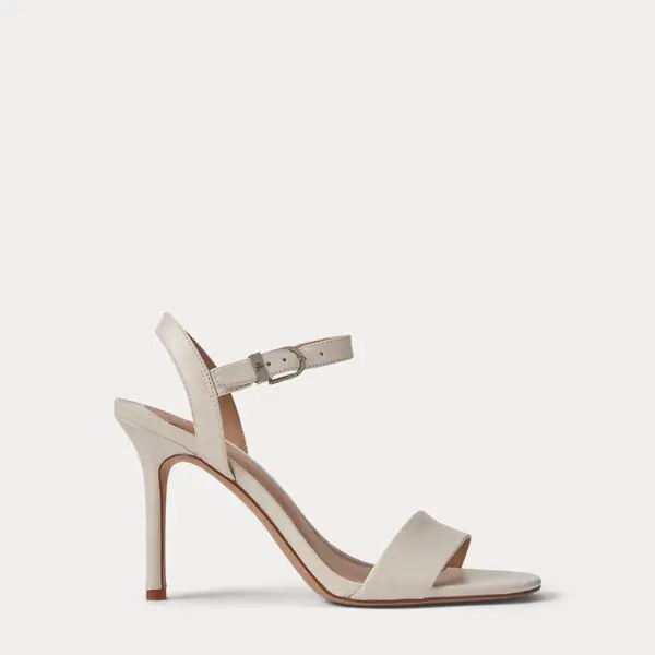 Ralph Lauren Gwen Nappa Leather Sandal - Soft White