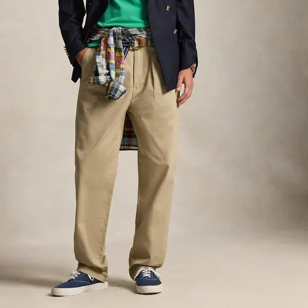 Ralph Lauren Whitman Relaxed Fit Pleated Chino Pant