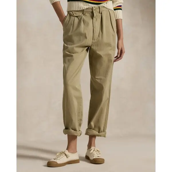Ralph Lauren Whitman Relaxed Fit Pleated Chino Pant