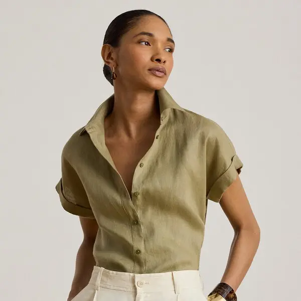 Ralph Lauren Relaxed Fit Linen Shirt - Light Agave