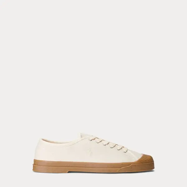 Ralph Lauren Essence 100 Canvas Cap-toe Sneaker - Winter Cream