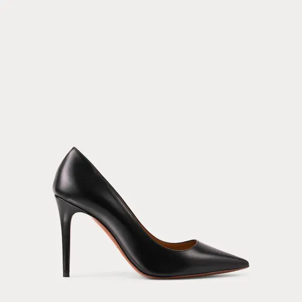 Ralph Lauren Tenney 95 Mm Goatskin Pump - Black